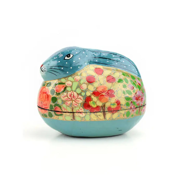Hand Painted Papier Mache Bunny Box - Hunt and Bloom