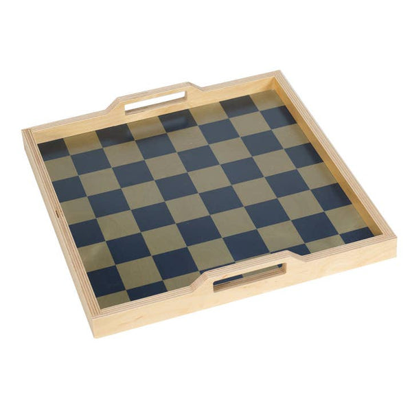 Checkers Teal Tray - Hunt and Bloom