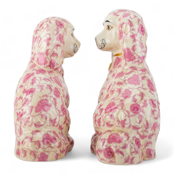 Sweetie Pink Large Spaniels, Pair - Hunt and Bloom