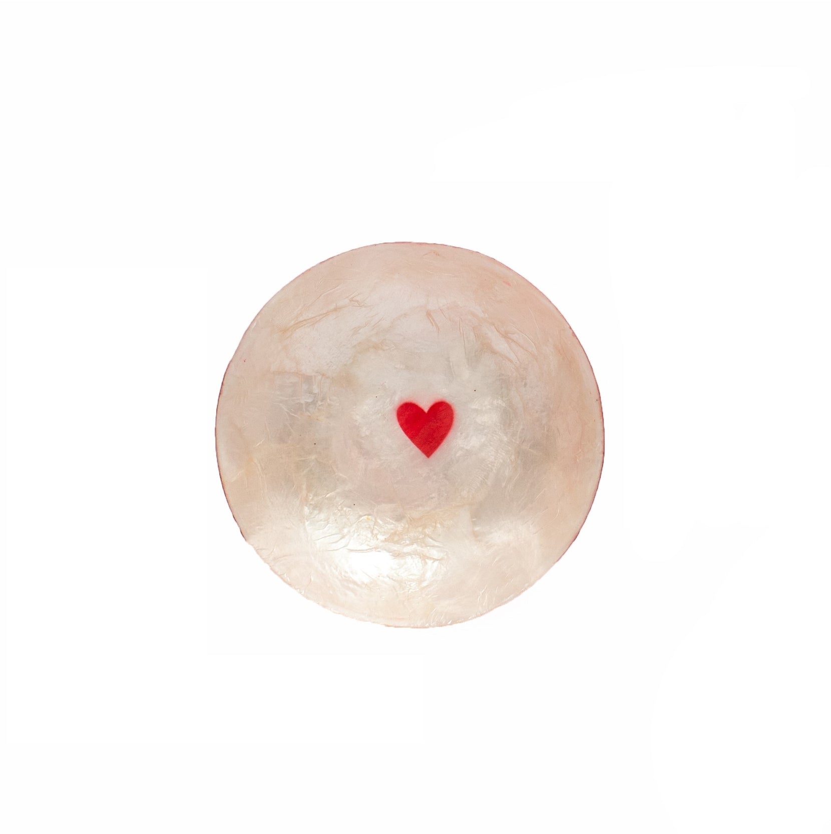Capiz Heart Small Dish, Red Heart - Hunt and Bloom