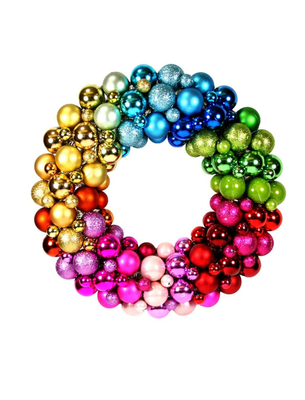 Baubles Holiday Wreath, Small - Hunt and Bloom