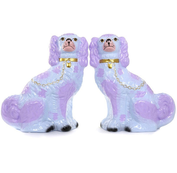 Poppy Lilac Preppy Large Spaniels, Pair - Hunt and Bloom