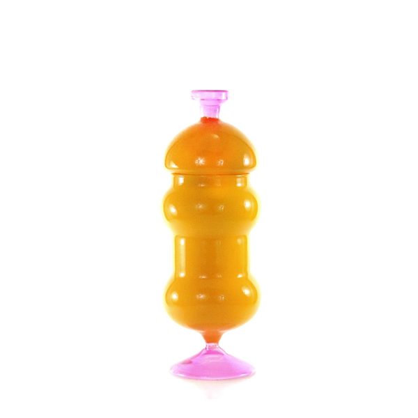 Mid Mod Glass Canister, Tall - Hunt and Bloom