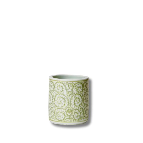 Shori Tiny Porcelain Cachepot, Green - Hunt and Bloom