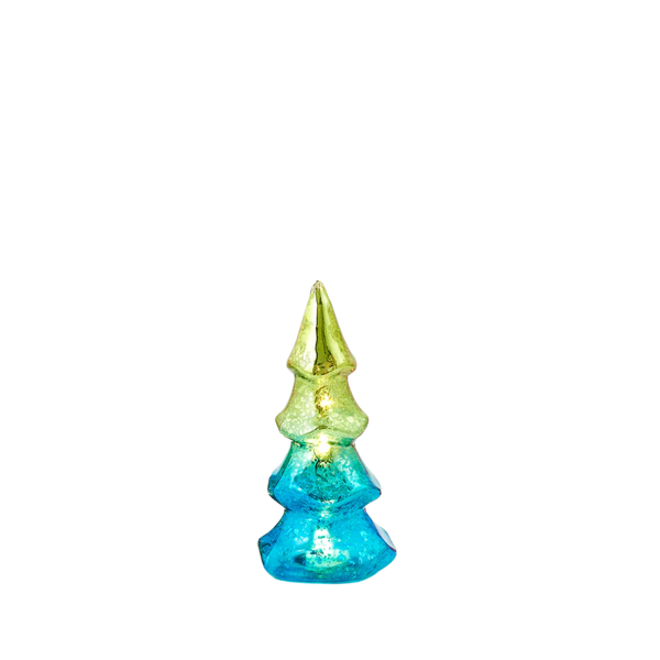 Festive Small Lit Ombre Tree, Green & Blue - Hunt and Bloom