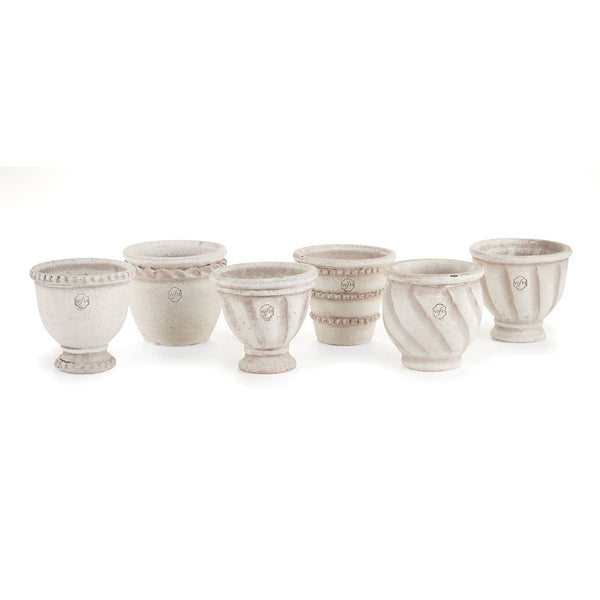 Wakefield White Mini Pots, Set of 6 - Hunt and Bloom
