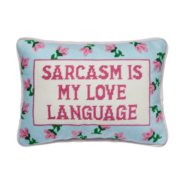Sarcasm Needlepoint Pillow - Hunt and Bloom