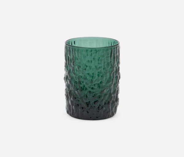 Frederick Hand Blown Tumbler Glass, Smokey Green, Set of 6 - Hunt and Bloom